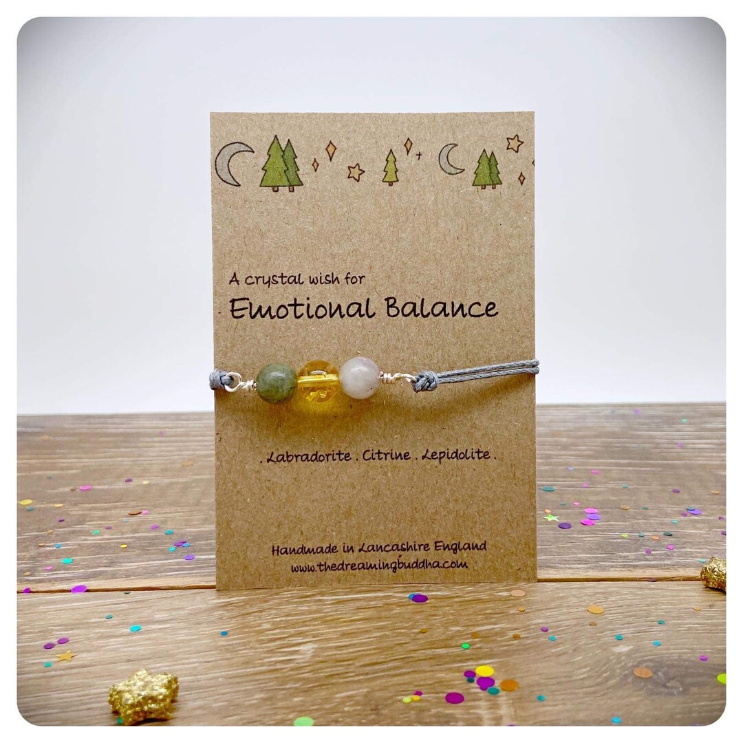 Emotional Balance Wrapped Crystal Bracelet, Emotional Healing Jewellery ...