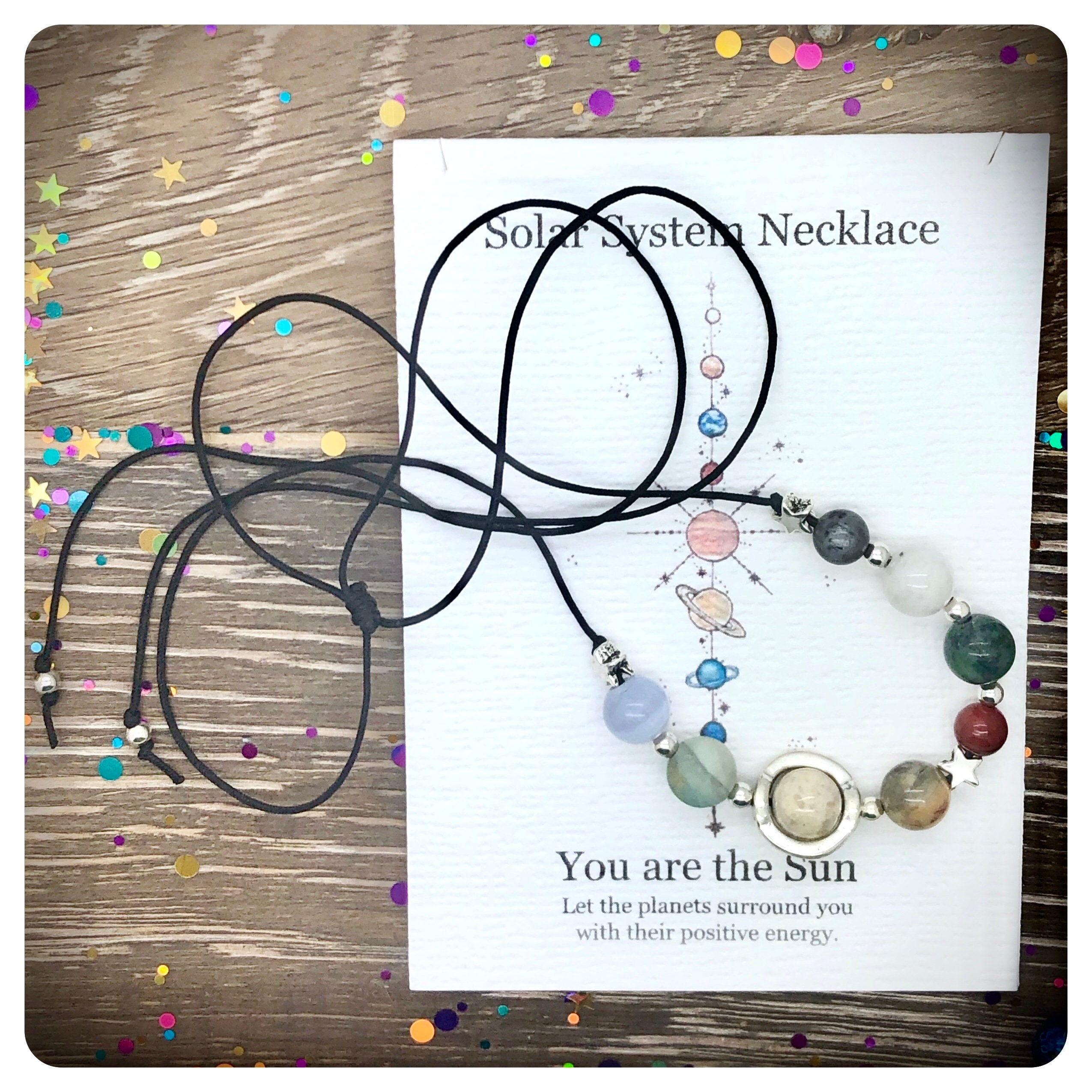 Solar System Necklace Space Jewellery Planet Beaded - Etsy