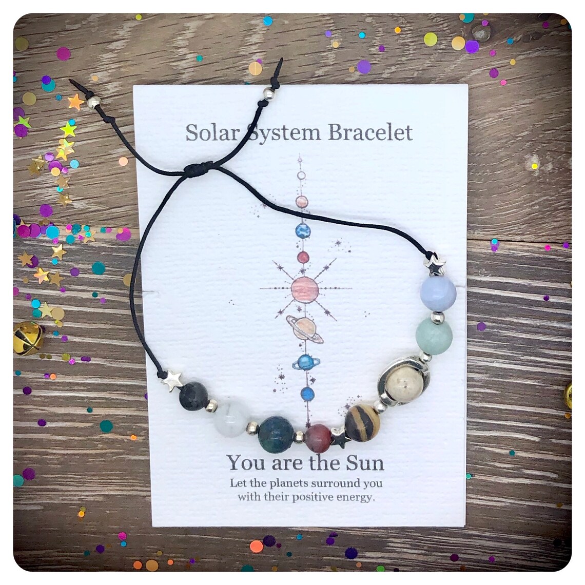 Adjustable Planet Bracelet Gemstone Solar System Bracelet | Etsy