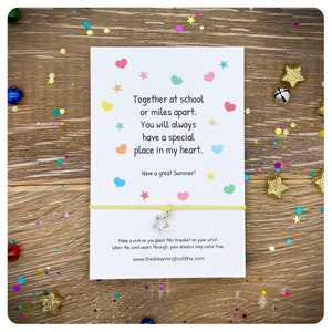 Pack of 5 Friendship Wish Bracelets, Friendship Poem Cards Bulk Pack ...