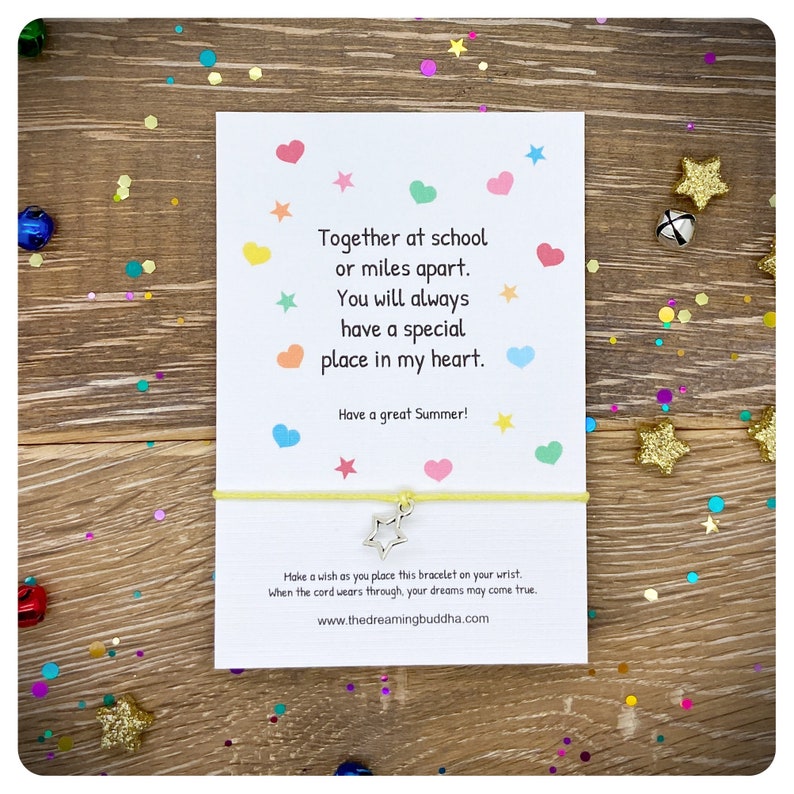 Pack of 5 Friendship Wish Bracelets, Friendship Poem Cards Bulk Pack ...