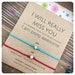 I Will Miss You Wish Bracelets, Double Leaving Bracelet Card, Don’t ...