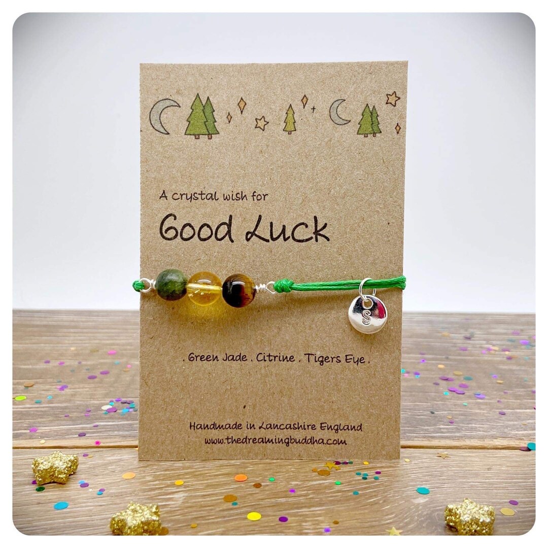 Good Luck Card, Good Fortune Gemstones, Good Luck Crystal Bracelet ...