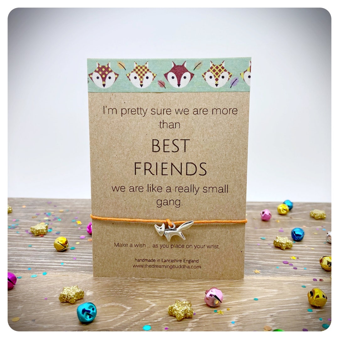 Best Friend Wish Bracelet, Friendship Gift, Friend Small Gang Card ...