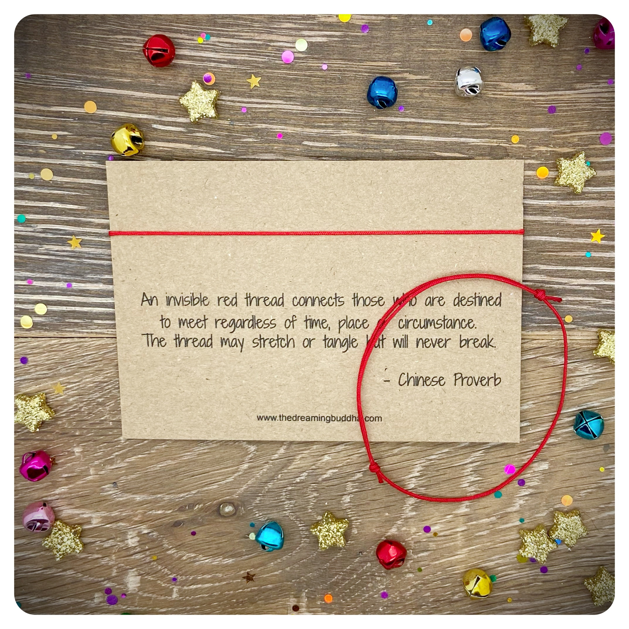 Personalised Red String Bracelet Chinese Proverb Card With - Etsy UK