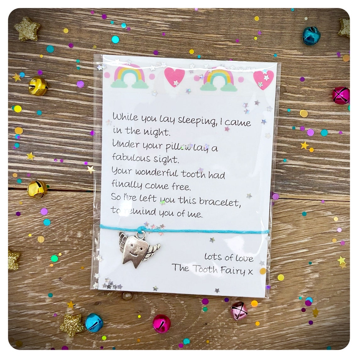 Tooth Fairy Message Card, Tooth Fairy Wish Bracelet, Tooth Fairy ...