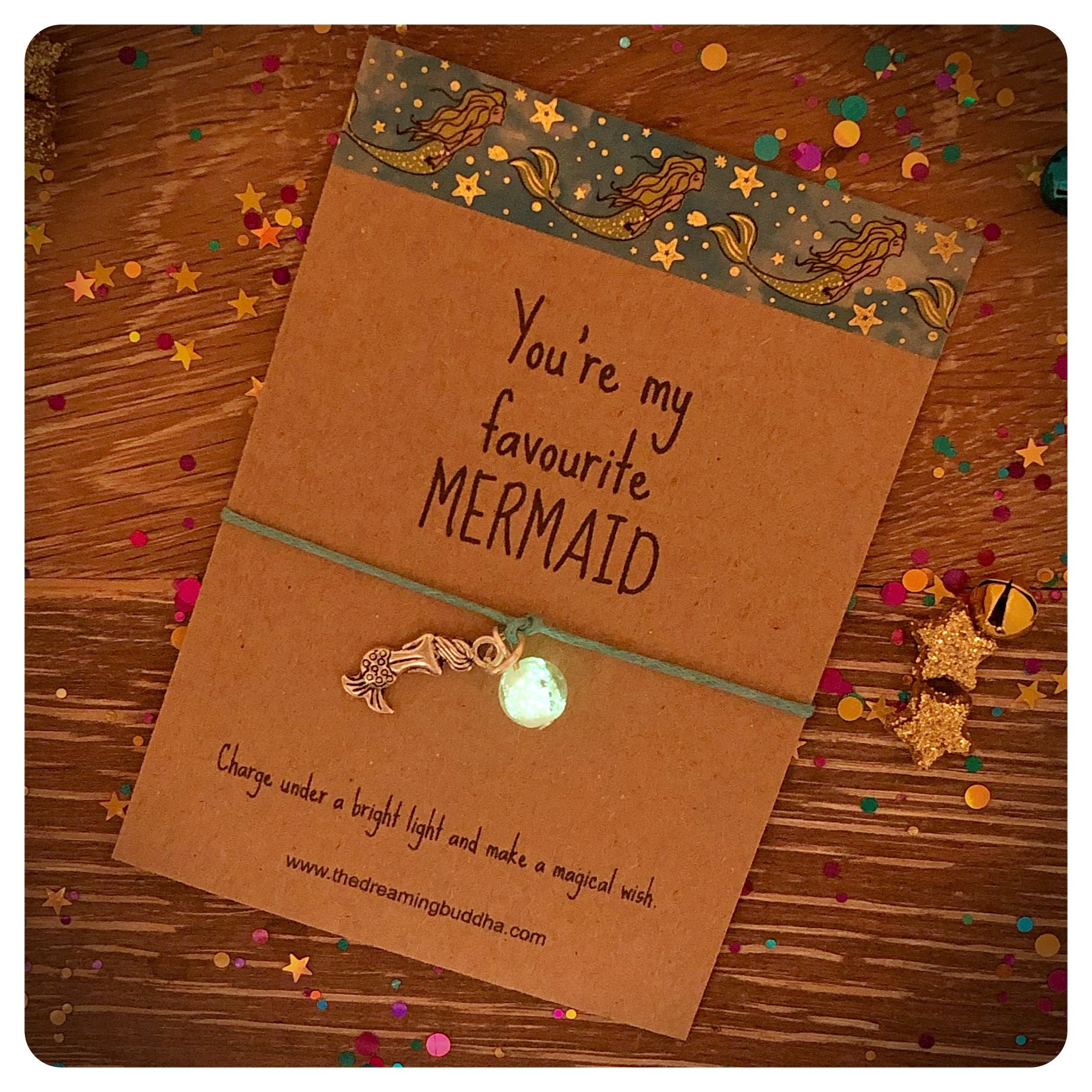 Magical Glow Mermaid Wish Bracelet, You’re My Favourite Mermaid Card ...