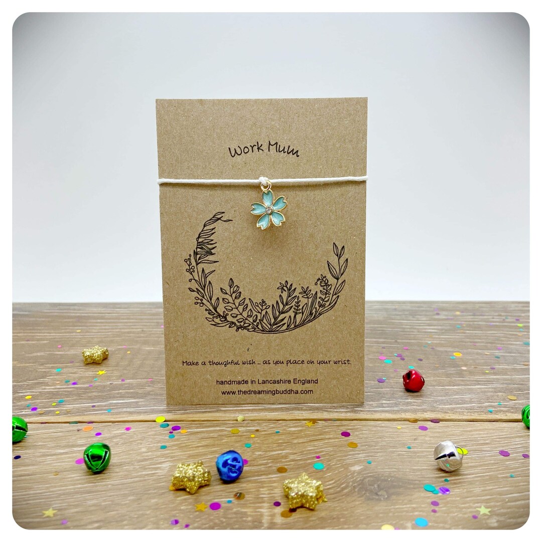 Work Mum Gift, Colleague Thank You Gift, Work Friend Wish Bracelet ...