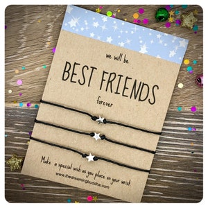 Best Friends Forever Bracelet, Best Friends Wish Bracelet, Friends ...