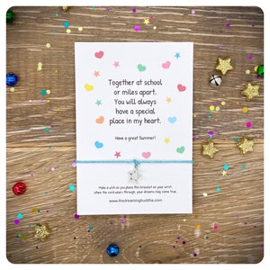 Pack of 5 Friendship Wish Bracelets, Friendship Poem Cards Bulk Pack ...