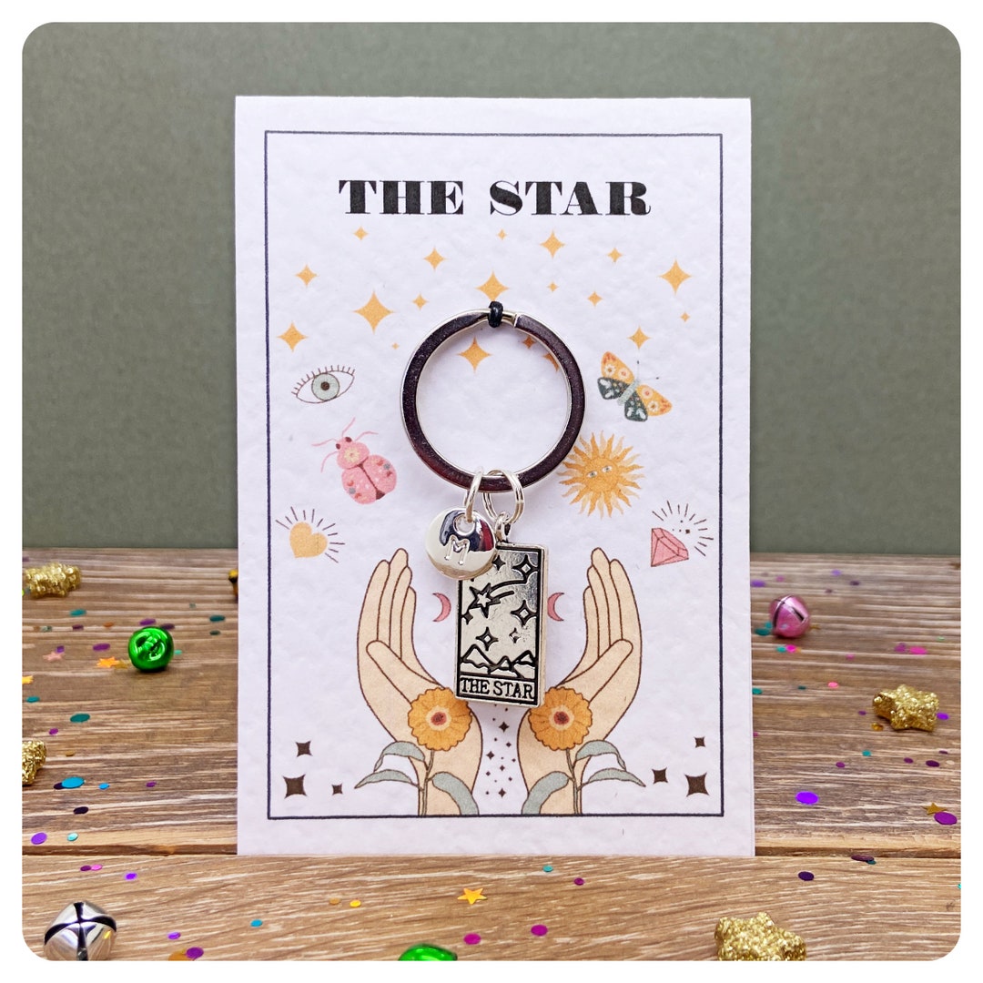 The Star Tarot Card Keyring for Strength Hope Gift for Illness Thinking ...