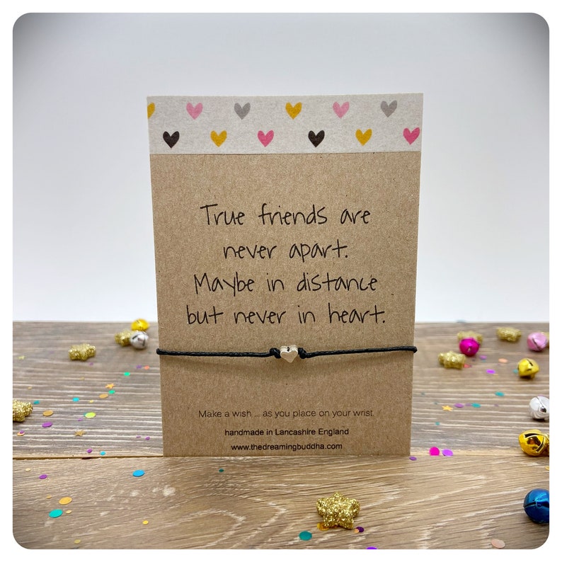 Travel Wish Bracelet, True Friends Card, Friends Apart Wishlet, Travel ...