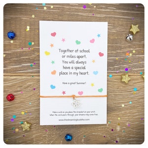 Pack of 5 Friendship Wish Bracelets, Friendship Poem Cards Bulk Pack ...