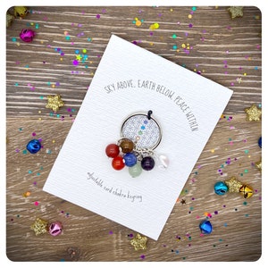 7 Chakra Keyring, Beaded Meditation Keychain, Yoga Key Ring, Chakra Bag ...