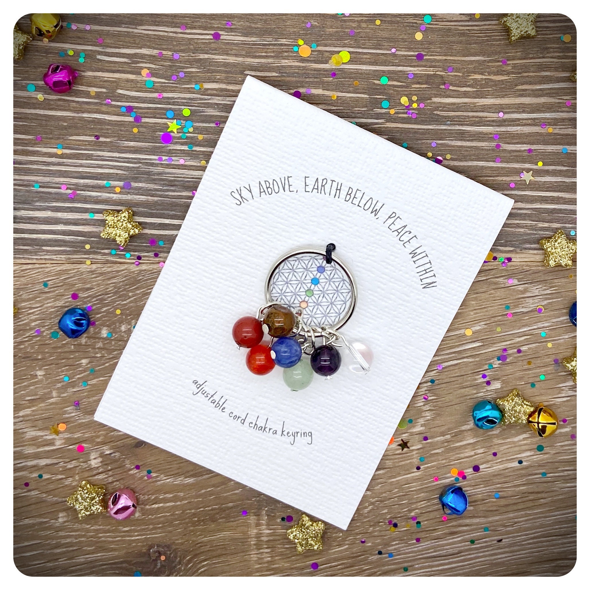 7 Chakra Keyring Beaded Meditation Keychain Yoga Key Ring - Etsy