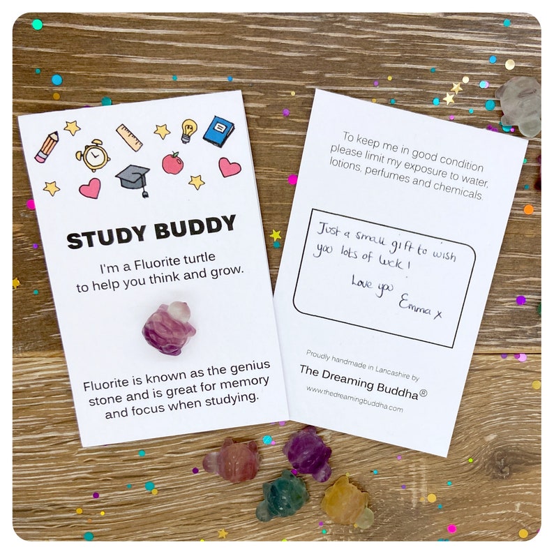 Student Good Luck Charm, Crystal Revision Gift, Exam Focus, Fluorite ...