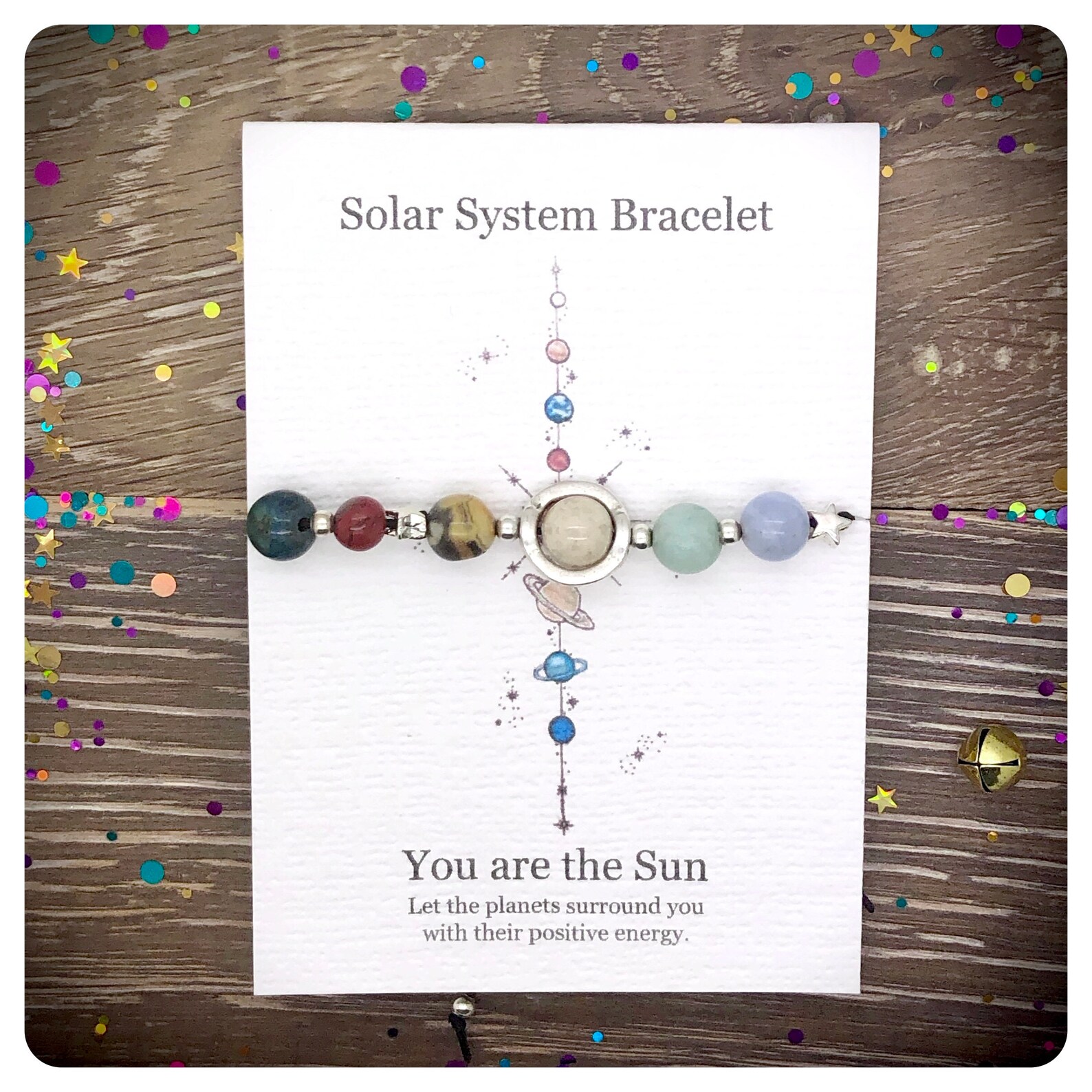 Adjustable Planet Bracelet Gemstone Solar System Bracelet - Etsy UK