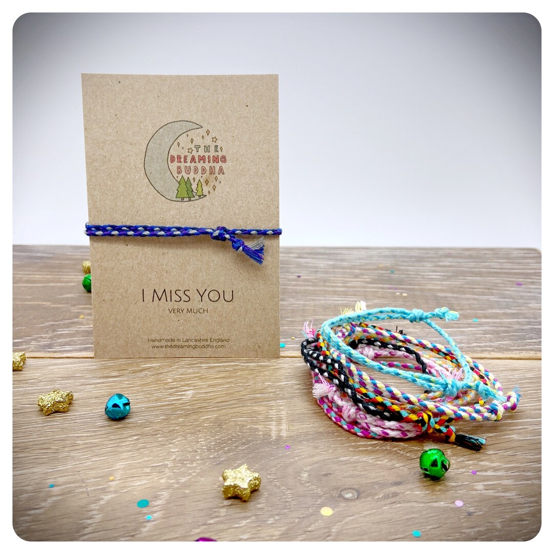 I Will Miss You Friendship Bracelet, Leaving Card, New School Gift, New ...