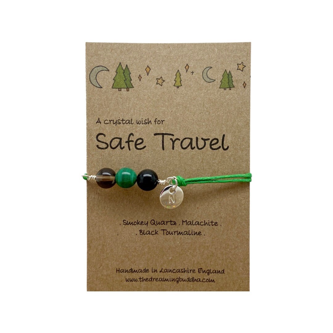 Safe Travel Crystal Bracelet, Backpacking Goodbye Gift, Gap Year ...
