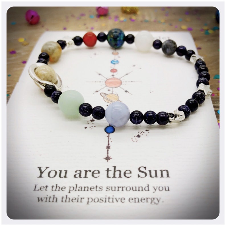 Solar System Bracelet, Space Jewellery, Planet Beaded Bracelet ...