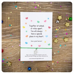 Pack of 5 Friendship Wish Bracelets, Friendship Poem Cards Bulk Pack ...