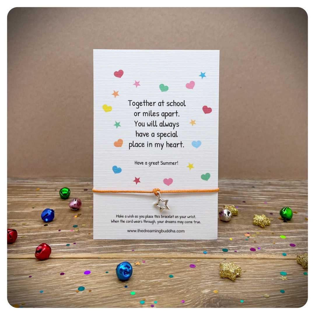 End of Term Student Wish Bracelet, End of Term Miss You Bracelet ...