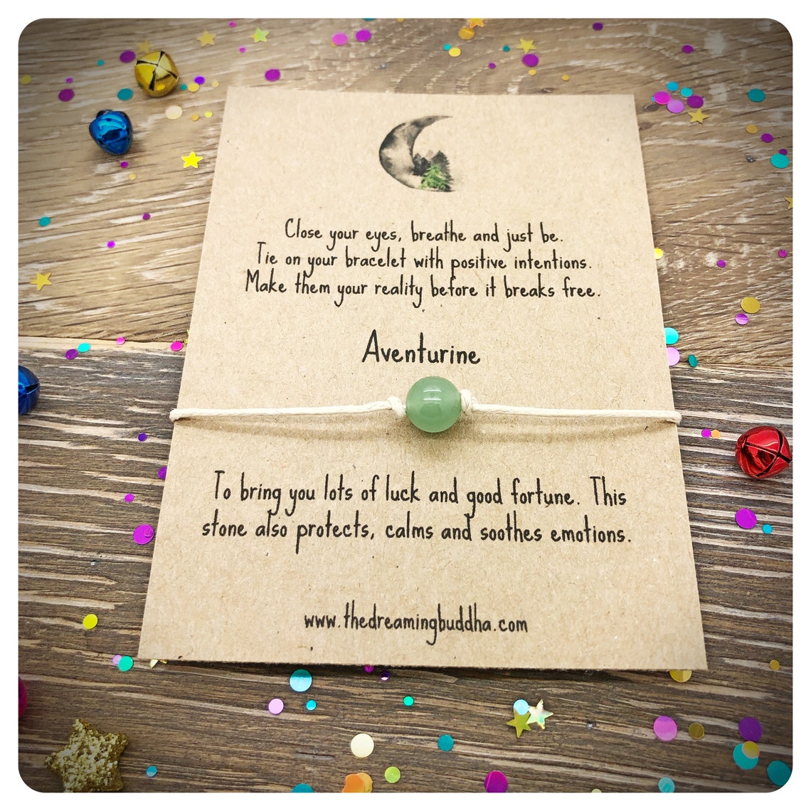 Aventurine Wish Bracelet Luck Good Fortune Friendship Gift - Etsy UK