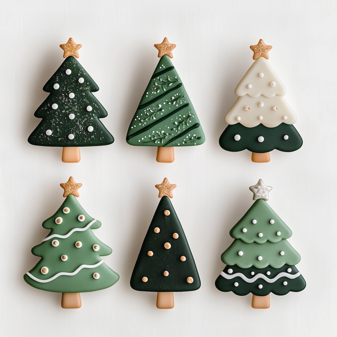 Whimsical Christmas Tree Cookie Cutter Set, Jumbo & Large Tree Cutters ...