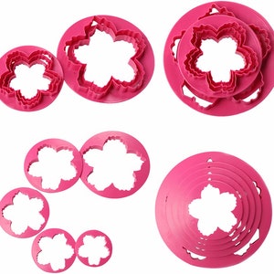 Rose & Peony Fondant Cutter Set 5pcs Cake Decorating Wedding Cakes ...