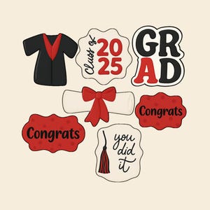 Graduation Cookie Cutter Set 2025 | Grad Gown, Class of 2025, Grad ...