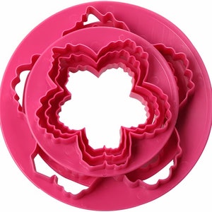 Rose & Peony Fondant Cutter Set 5pcs Cake Decorating Wedding Cakes ...