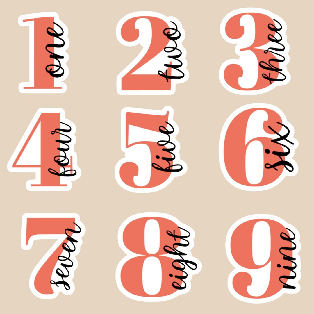 Script Font Number Cookie Cutters: Birthday, Baby Shower, Learning Sets ...