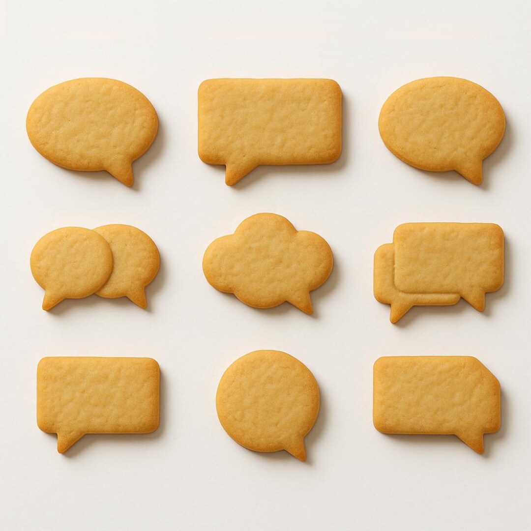 Speech Bubble Cookie Cutter Set: 9 Comic Chat Shapes - Etsy