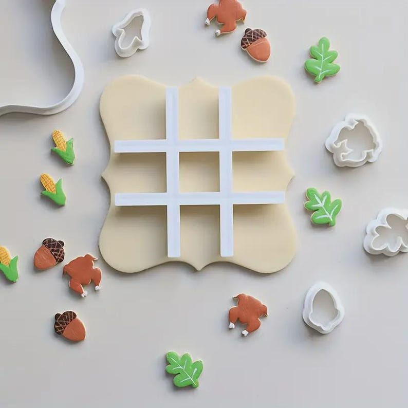 Thanksgiving Tic Tac Toe Cookie Cutter Set: Fall Baking Game, 6pcs - Etsy