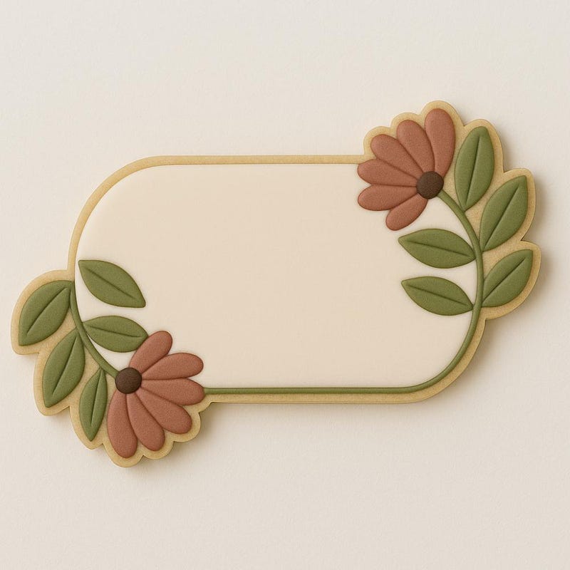 Floral Plaque Cookie Cutter - Etsy