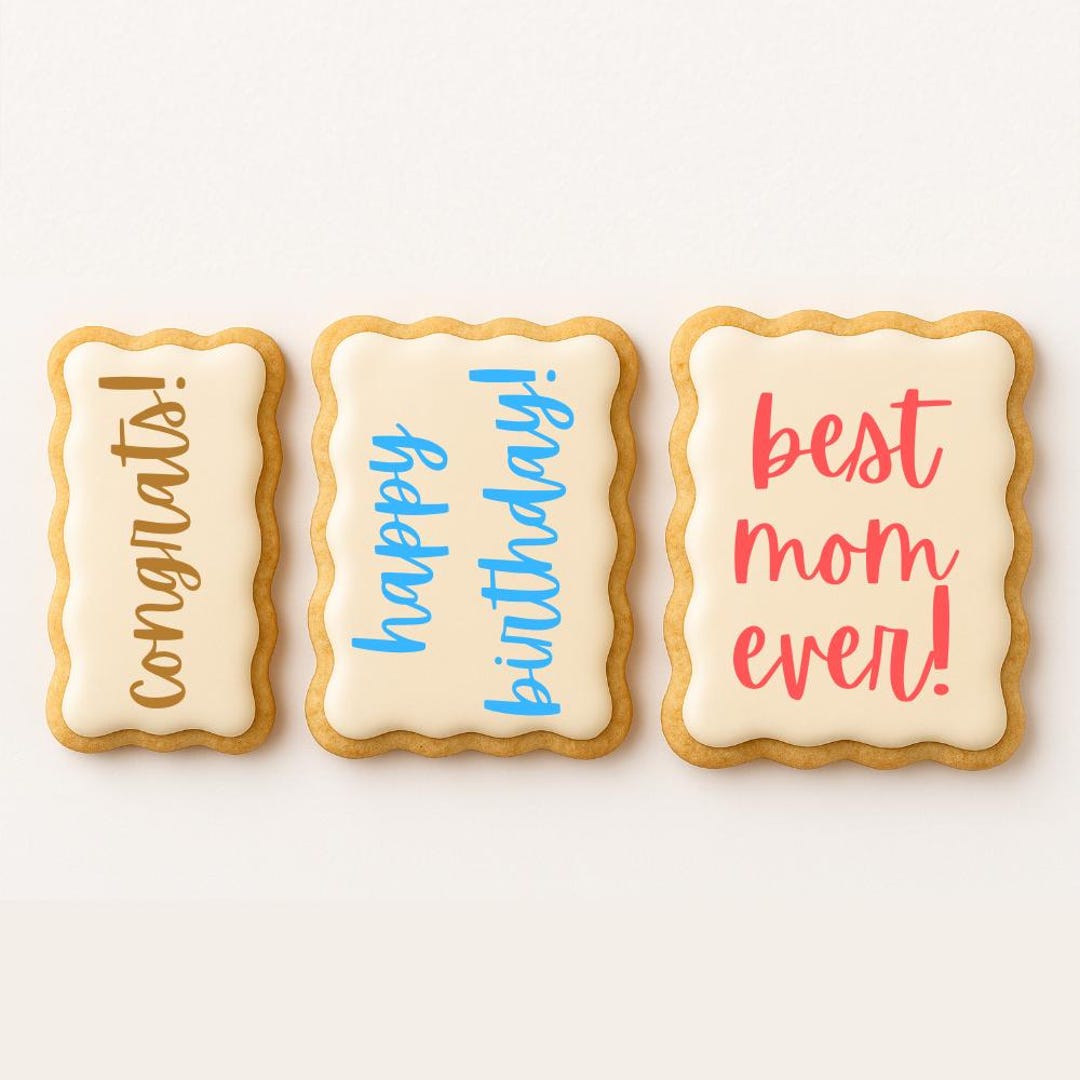 Wavy Rectangle Cookie Cutter Plaque Shapes Set : Custom Baking Shapes ...