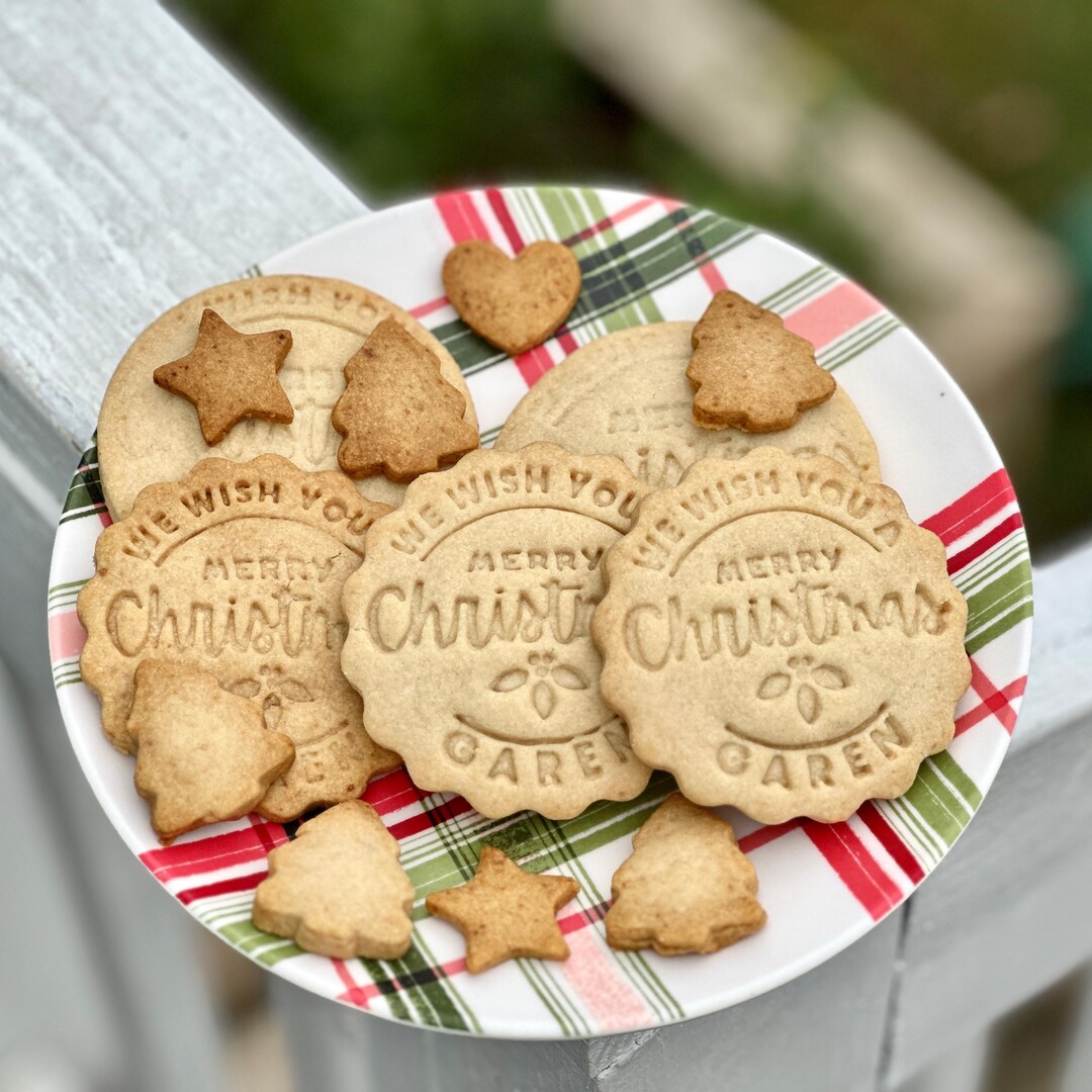 Personalized Christmas Family Name Cookie Stamp - Etsy