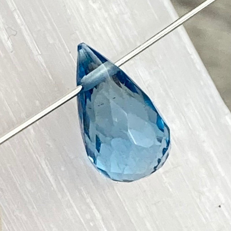 Blue Topaz Briolette - Etsy