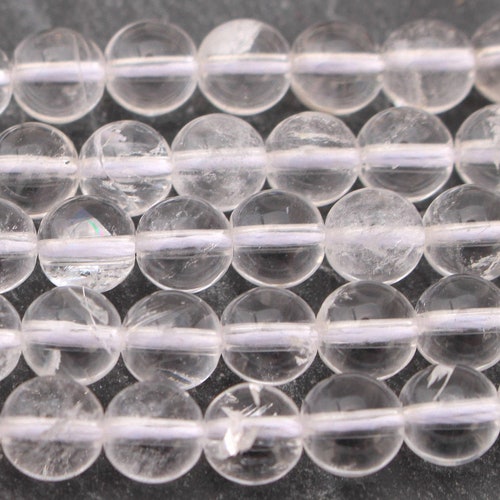Natural Clear Quartz Crystal Beads - Etsy