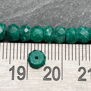 Genuine Emerald Bead, 4mm, Rondelle, Priced per Bead, May Birthstone ...