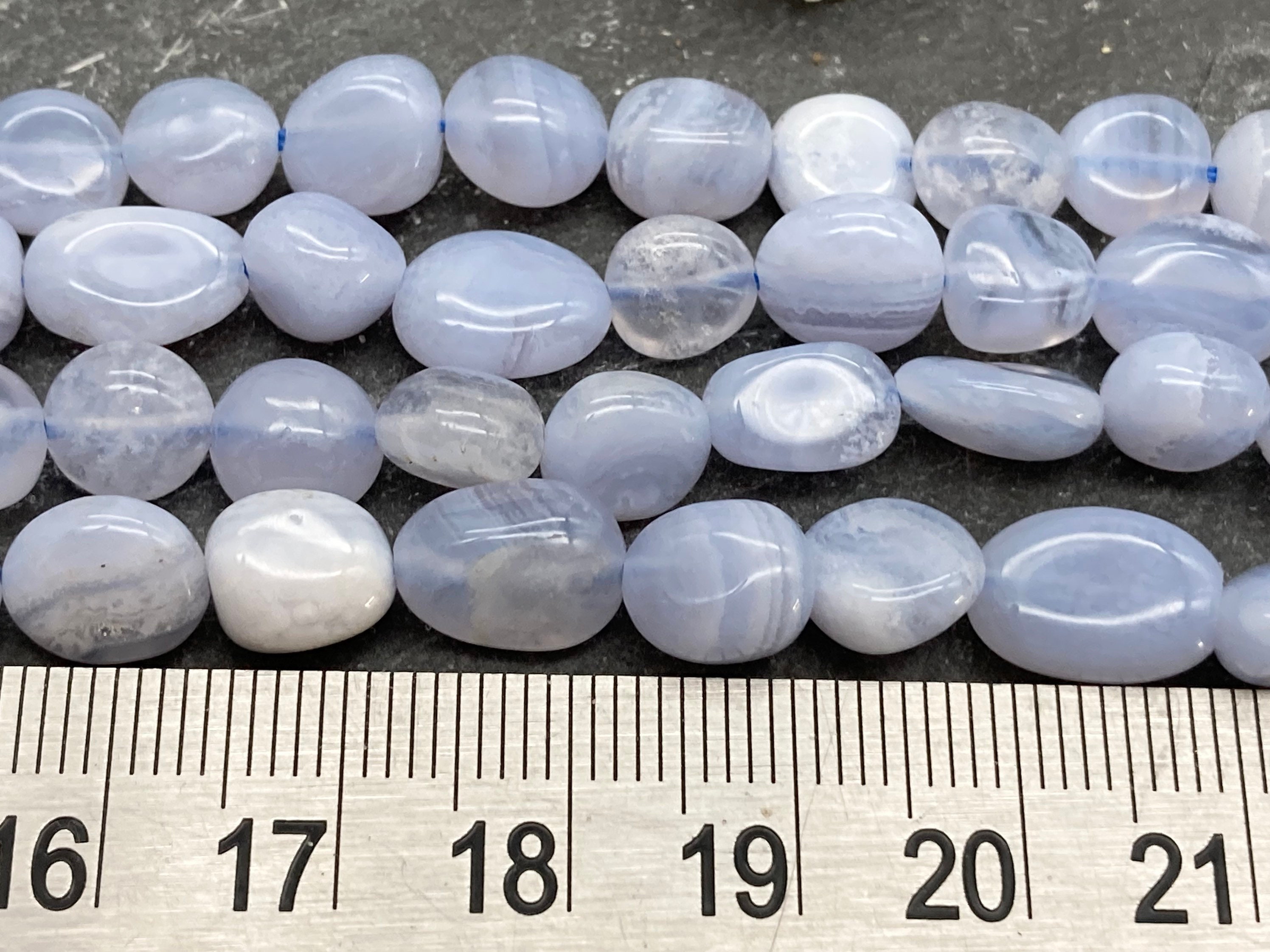 Natural Blue Lace Agate Nugget Beads Half or Full Strand - Etsy