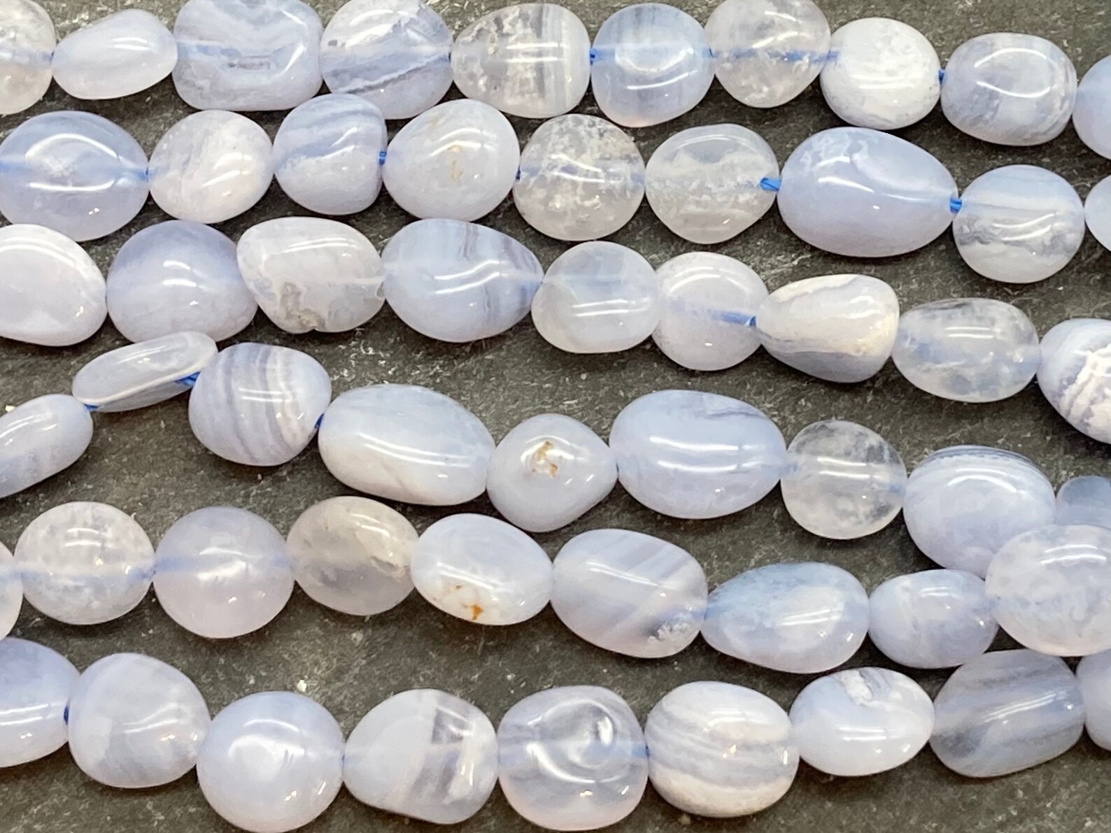 Natural Blue Lace Agate Nugget Beads Half or Full Strand - Etsy