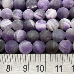 8mm Frosted Amethyst Beads Full Strand or Half Strand - Etsy