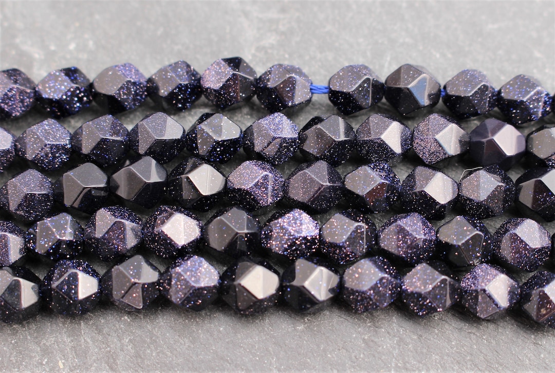 Blue Goldstone Beads: Star Cut / Faceted, 7-8mm - Etsy