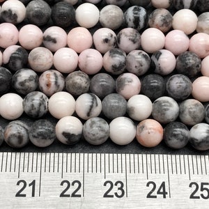 6mm Pink Zebra Jasper, Round, Full Strand or Half Strand, Natural Stone ...