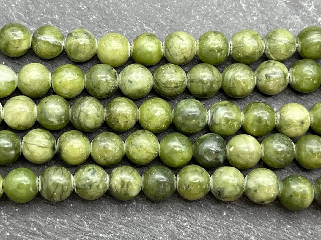 Canadian Jade Beads, 6mm, Full or Half Strand, Natural Jade, Canada ...