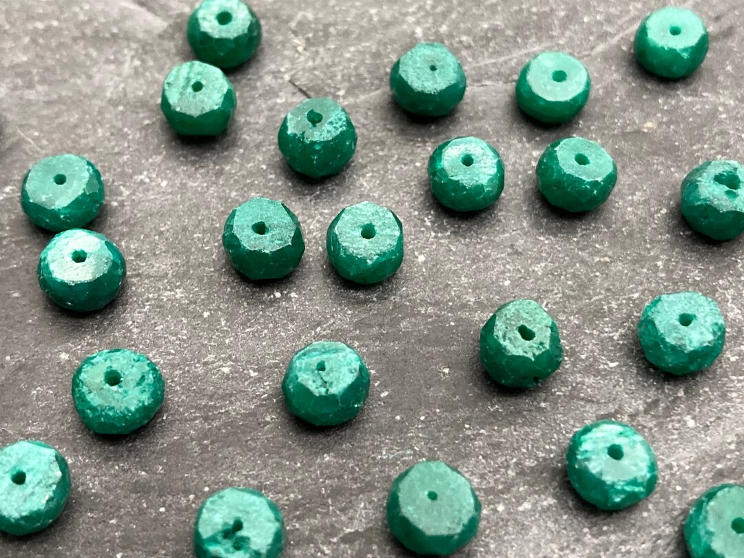 Genuine Emerald Bead, 4mm, Rondelle, Priced per Bead, May Birthstone ...