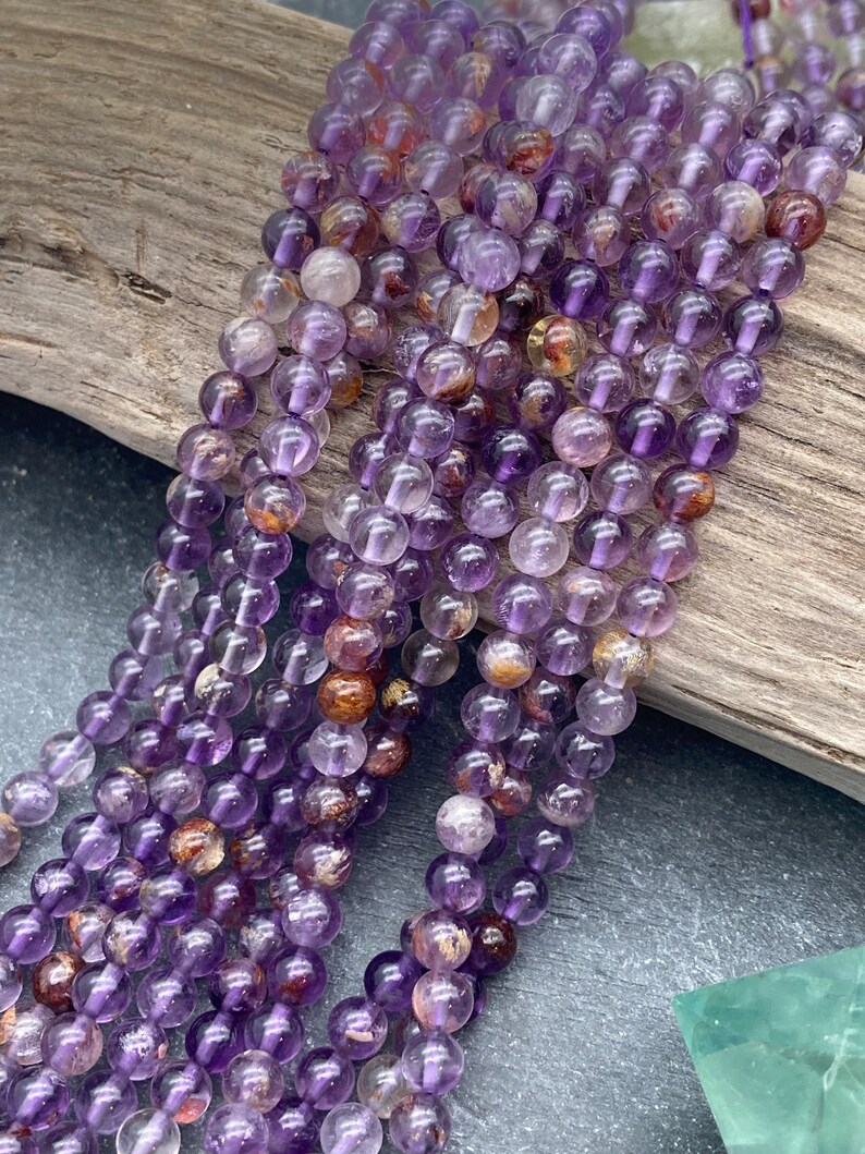 6mm Super Seven Beads: Phantom Quartz, Natural - Etsy