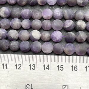 8mm Frosted Amethyst Beads, Full Strand or Half Strand, Frosted ...