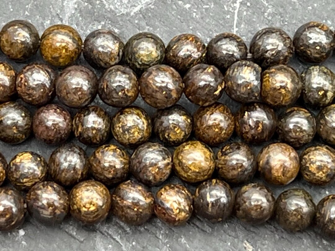 6mm Bronzite Beads, Full or Half Strand, Smooth, Round, Natural Beads ...